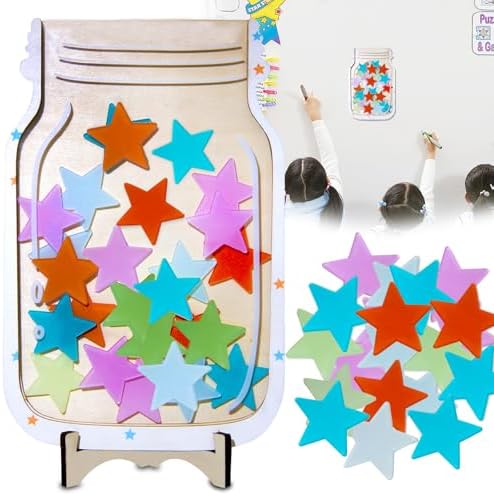 Amazon.com : Magnetic Reward Jar, Magnetic Star Jar Reward System ...