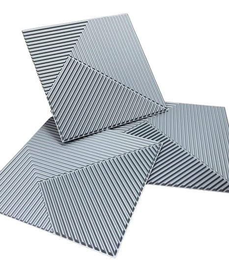 Louver 3D PVC Panels - Matt Grey : Amazon.in: Home Improvement