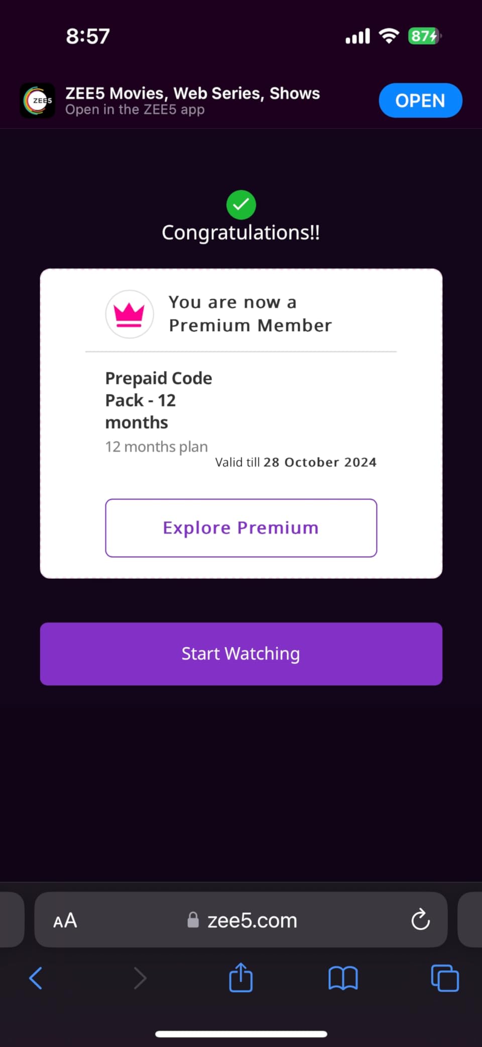 ZEE5 Premium HD Annual Subscription Pack | Blockbuster Movies, Web Series & TV Shows | Watch on ...