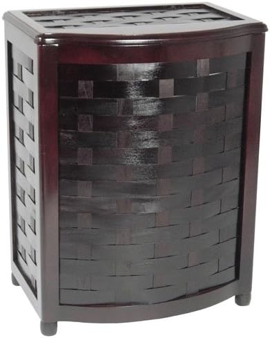 Amazon.com: Mahogany Style Bowed Front Hamper with Removable Laundry ...
