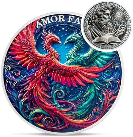 Amazon.com : Amor Fati Phoenix Stoic Coin - Marcus Aurelius Roman ...