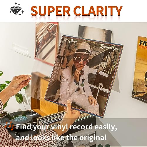 Snapklik.com : Record Sleeves For Vinyl Record, 20 Clear Plastic 12 LP ...