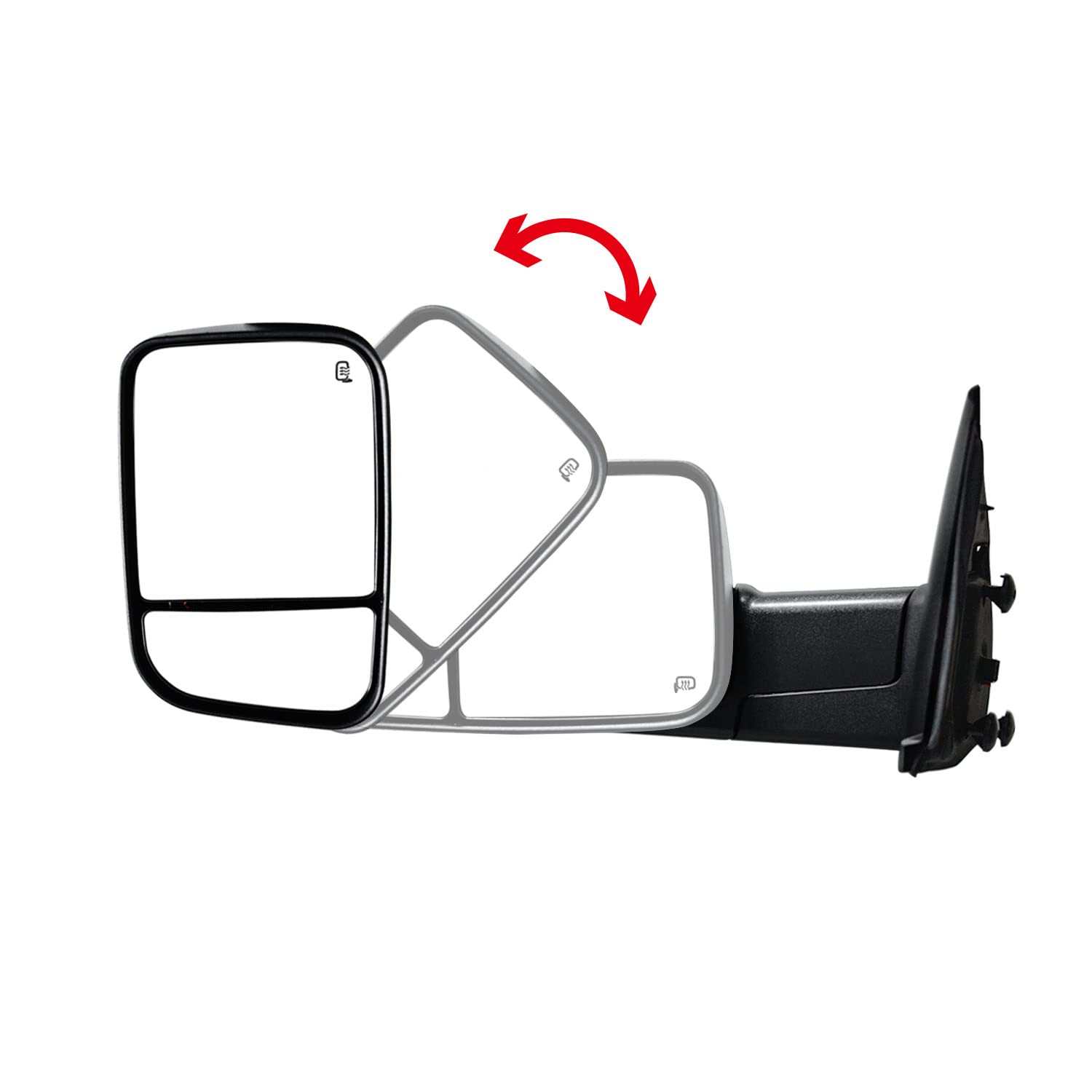AERDM New Towing Mirrors Compatible with 2002-2008 Dodge Ram 1500 for ...
