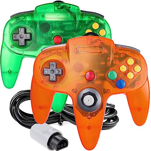 Snapklik.com : SAFFUN 2 Pack N64 Controller, Classic Wired N64 64-bit ...