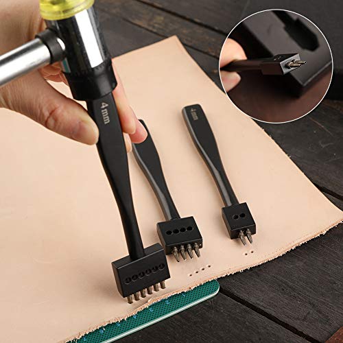 Snapklik.com : Prong Punch, Black Leather Prong Punch Tool 4mm, 2/4/6 ...