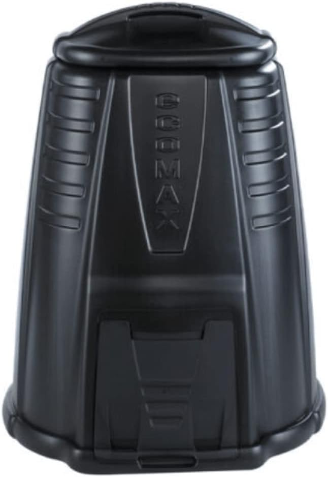 Buy AMOS Black Com Bin - 220l, Food Garden Grass Waste Container with ...