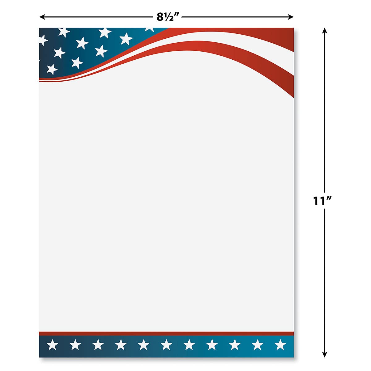 Snapklik.com : 4th Of July Patriotic Letter Papers - Set Of 25 ...