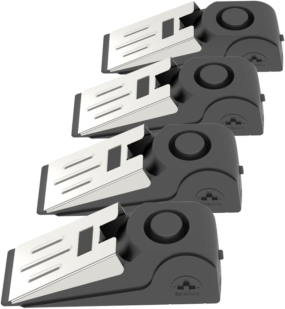Amazon.com: 4 Packs Upgraded Door Stop Alarm Portable Wedge Door ...