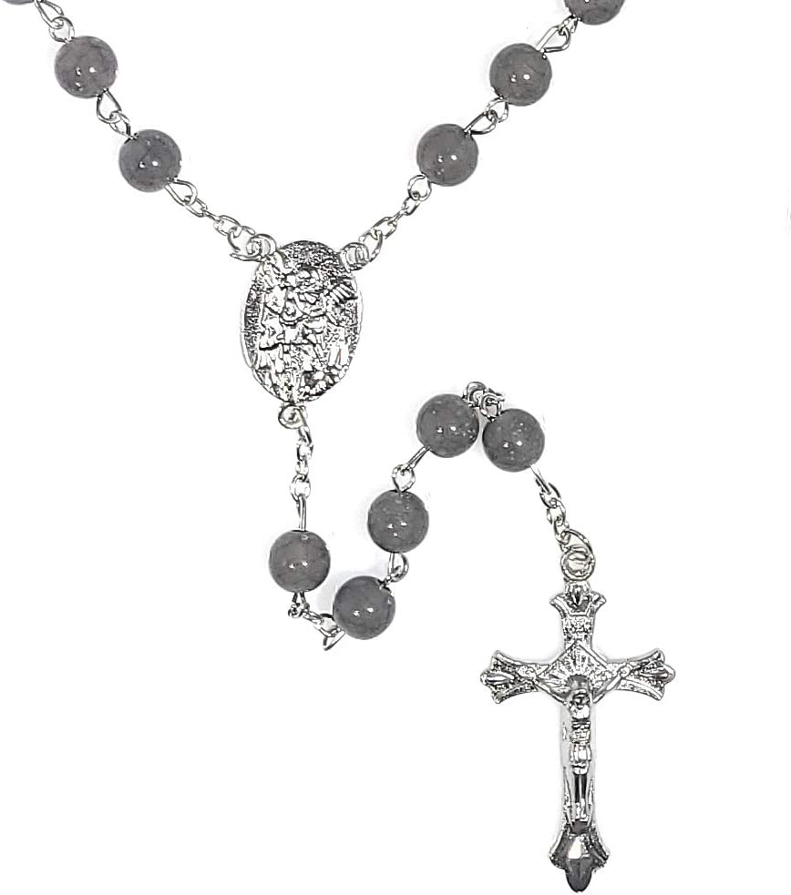 Juego De Regalo De Rosario Religioso Incluye Caja De Rosario De Metal