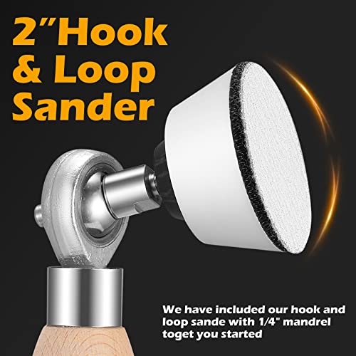 Bowl Sander for Woodturning, 50mm Hand Held Bowl Sander with Rotatable ...