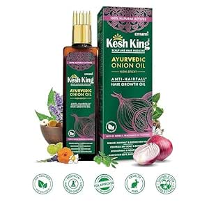 Buy Kesh king Ayurvedic Onion Oil Non Sticky Anti Hair Fall Hair Growth Oil 200ml Online at Low ...