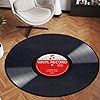 Amazon.com: keepcute Music Record Black Round Area Rug for Bedroom ...
