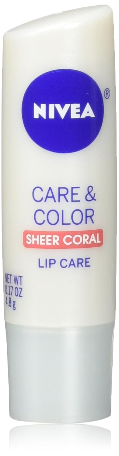Buy NIVEA Care & Color Sheer Coral Lip Care 0.17 Ounce Carded Pack ...