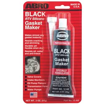 ABRO Black RTV Silicone Sealant and Gasket Maker: Up to 500°F (260°C ...