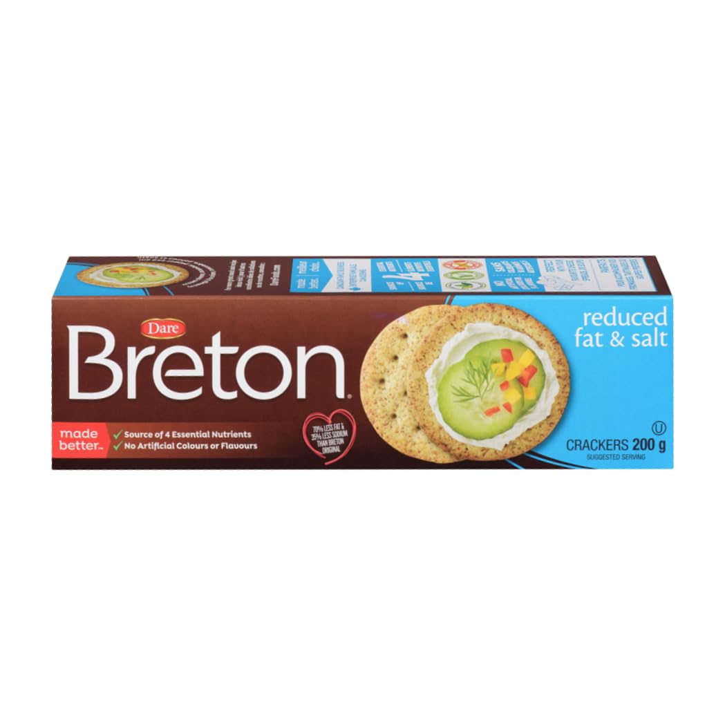 Amazon.com: Breton Reduced Fat & Salt - Crackers with 70% Less Fat and ...