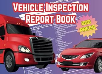 Vehicle Inspection Report Book: Vehicle's Daily Inspection Journal ...