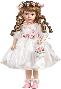 J.Misa Collection Jmisa Muñeca de pie de porcelana de 40,6 cm con ...