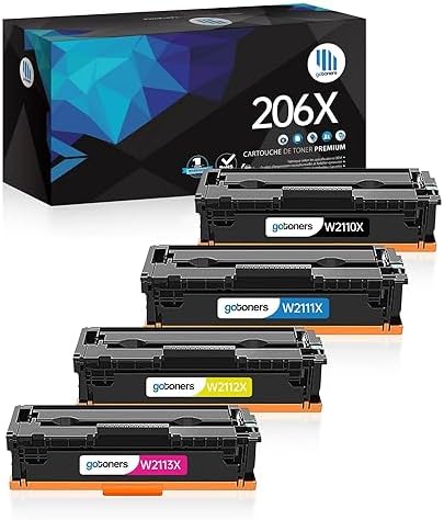 206X 206A Toner Cartridges 4 Pack (with Chip) High Yield Replacement ...
