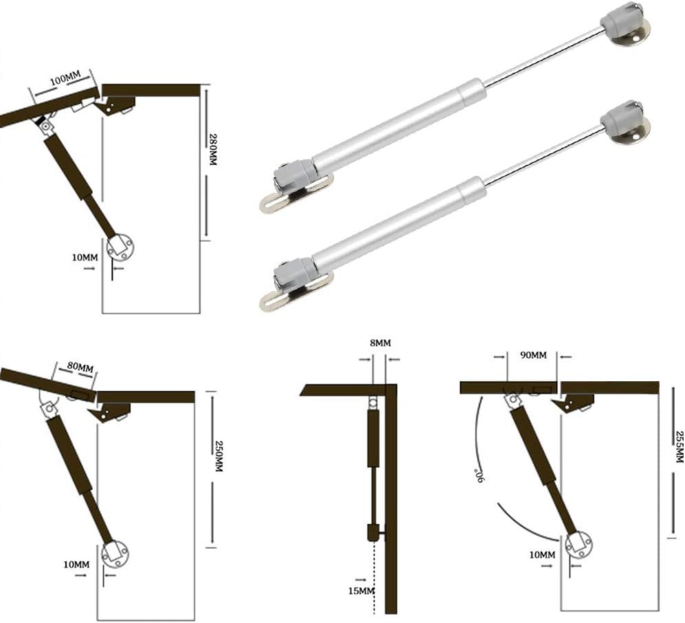 2 PCS Strut Lift Gas Spring Cabinet Flap Gas strut Gas Struts Soft Open ...
