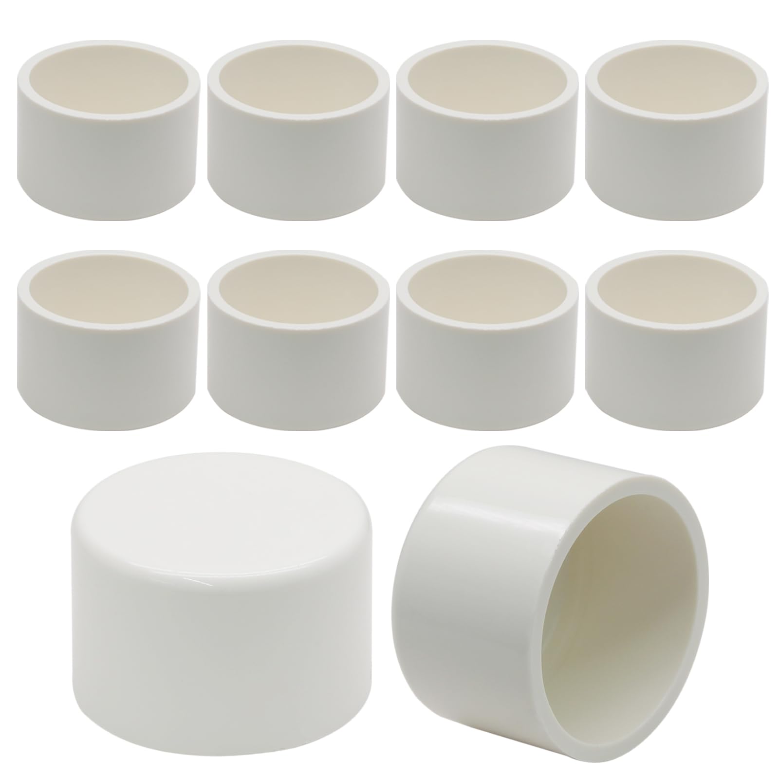 Amazon.com: PHITUODA 1-1/2" PVC Pipe End Cap Fitting, 10 Pcs PVC Pipe ...