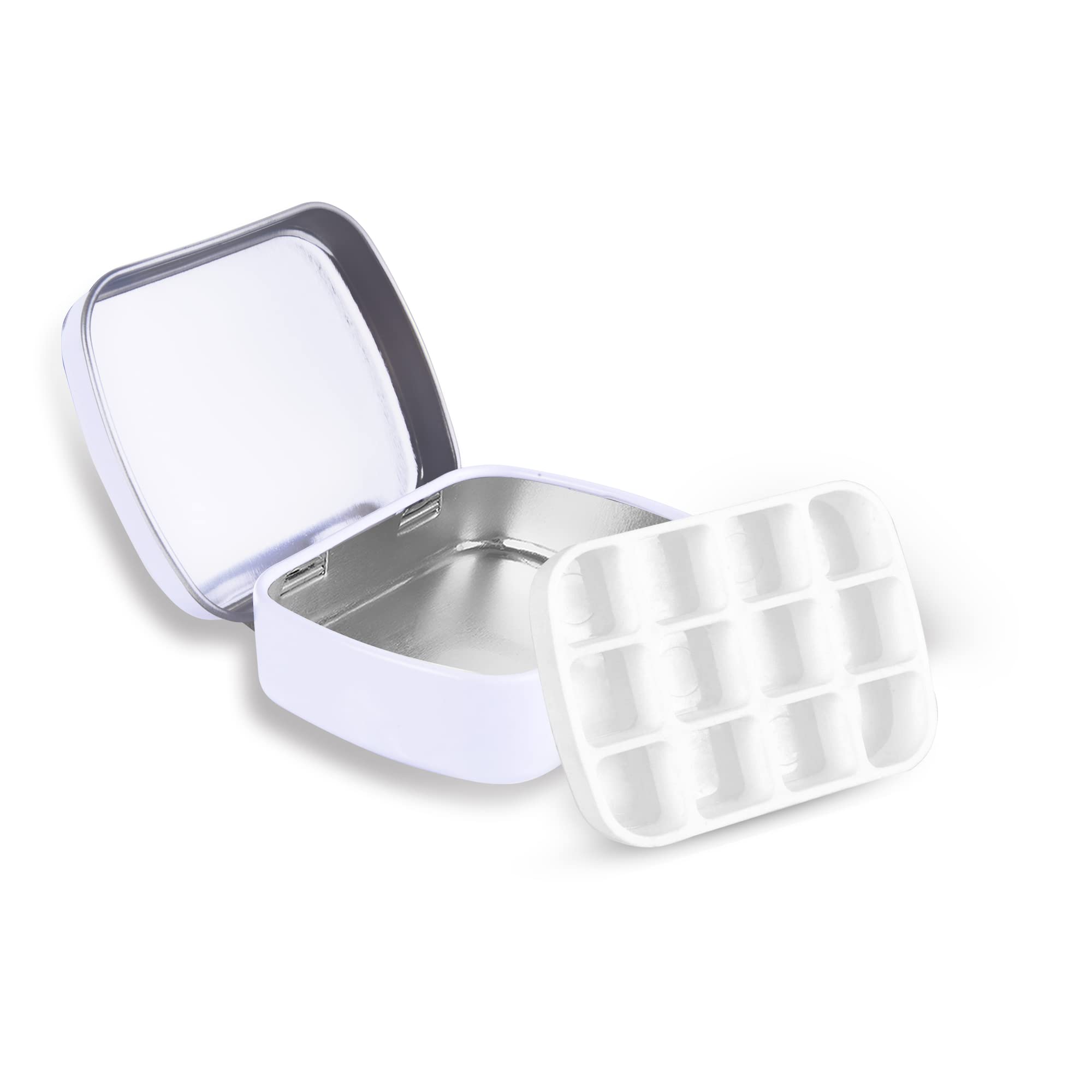 Snapklik.com : Small Tiny Mini Tin Box 12 Wells Empty Watercolor ...