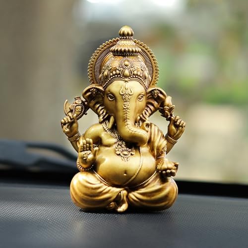Amazon.com: Artarium Ganesha Car Dashboard Ganesha Statue for Car Resin ...