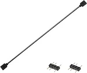 Yakuri Computer Motherboard Extension Cable, 5V Argb 3-Pin Connector ...