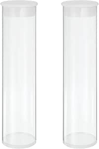 Amazon.com: MECCANIXITY Transparent Plastic Storage Tubes, 1 9/16" x 6 ...