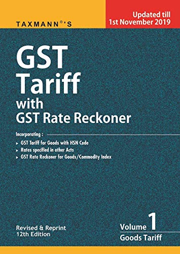 Buy Taxmann's GST Tariff with GST Rate Reckoner (Set of 2 Volumes ...
