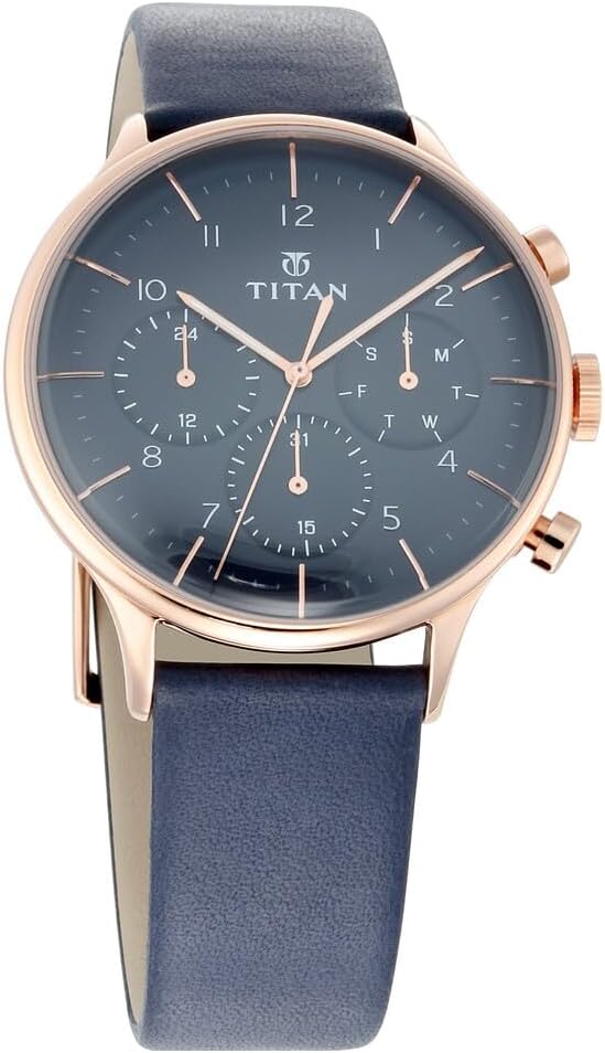 Titan Light Leathers Analog Blue Dial Men's Watch NM90102WL02 ...