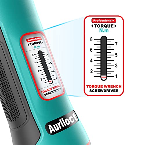 Aurlloct 1/4″ Torque Screwdriver Wrench Set, 1-8 Nm, 31 Pieces Torque ...