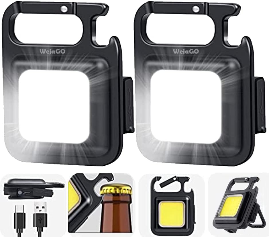 Amazon.co.jp: LED Mini Flashlight 1000 Lumens Bright Rechargeable COB ...