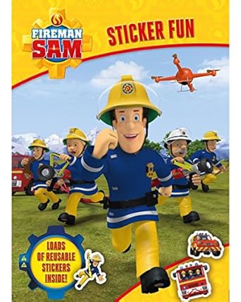 Fireman Sam Sticker Fun Childrens Sticker Colouring Book Boys Girls 3 ...