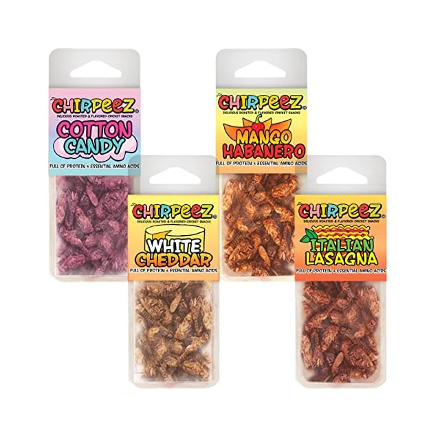 Chirpeez Flavored Edible Crickets - 4 Flavors Pack - Crickets you can ...