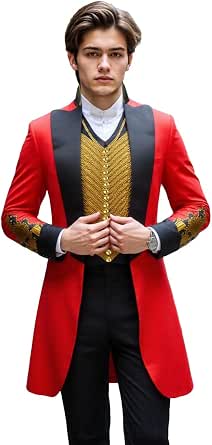 Amazon.com: LOKETA Mens Circus Ringmaster Costume Ring Master Showman ...