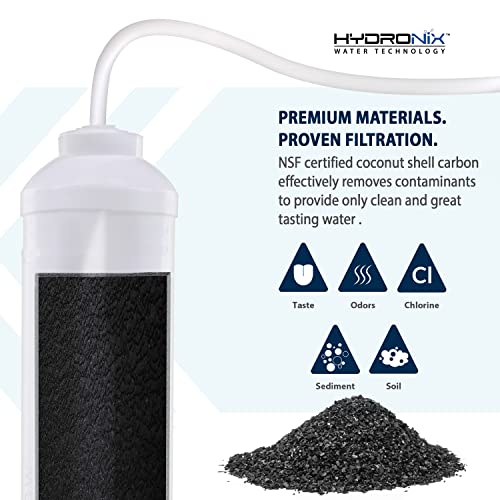 Hydronix ICF-10 Inline Post Activated Carbon Water Filter Replacement ...