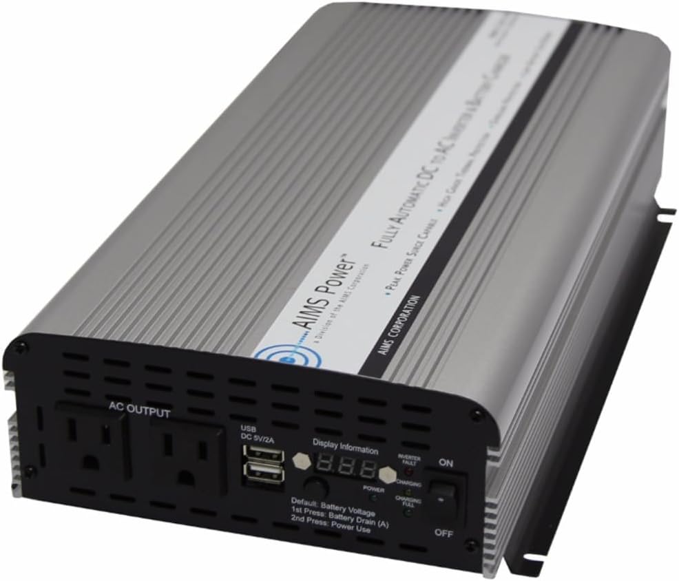 Amazon.com: AIMS Power PWRIC150012W 1500W Power Inverter with Battery ...
