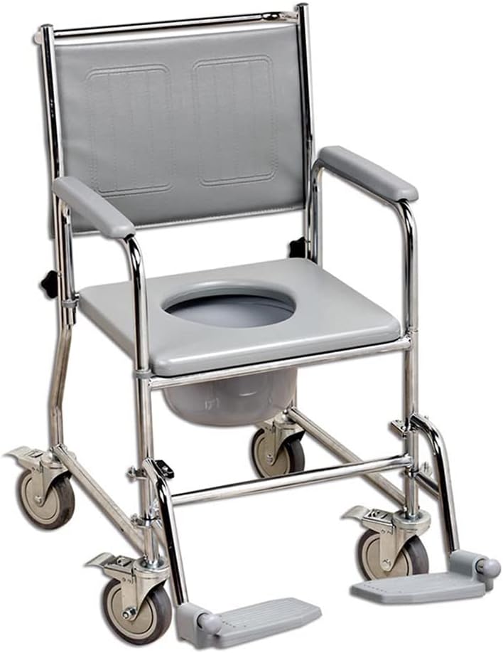 Amazon.com: NRS Healthcare Wheeled Commode/Over Toilet Chair : Health ...