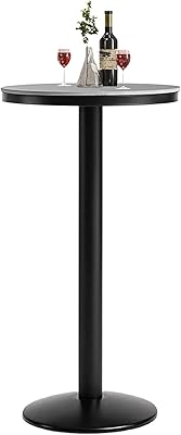 Amazon.com: Round Bar Table 40" Height Modern Pub Table with Solid Top ...
