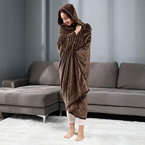 Wearable Blanket Hoodie, Microfiber Flannel Thermal Blanket for Men ...