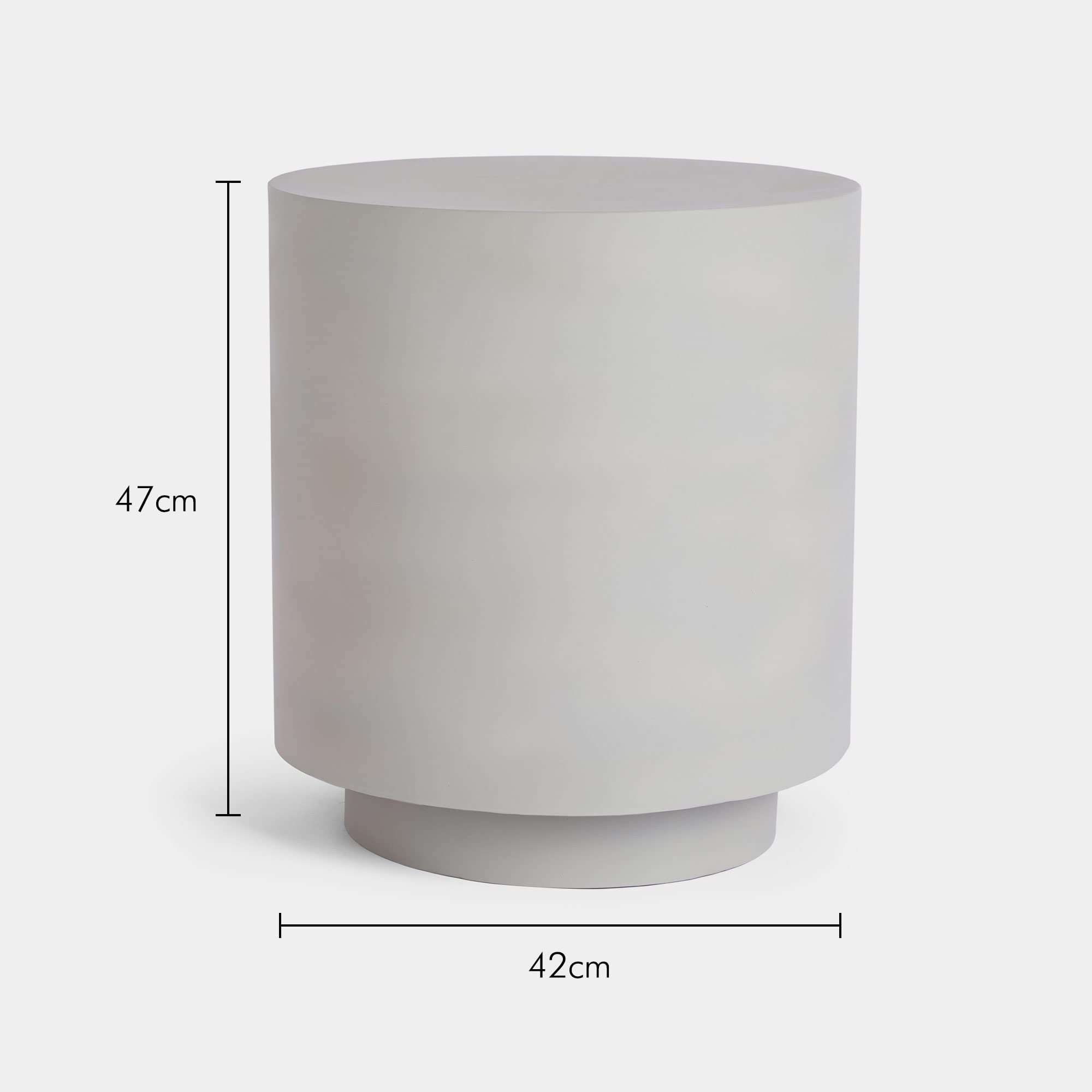 Buy Spinningfield Concrete Effect Side Table - Light Soft Pale Grey ...