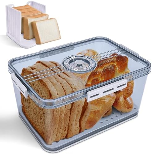 Amazon.com: LOVLLE Bread Box for Homemade Bread, Time Recording Bread ...
