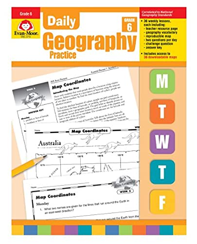 Amazon.com: Evan-Moor EMC3715-A1 Daily Geography Practice Book, Grade 6 ...