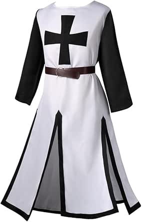 AspireBloom Men Medieval Knight Costume Templar Tunic Renaissance ...