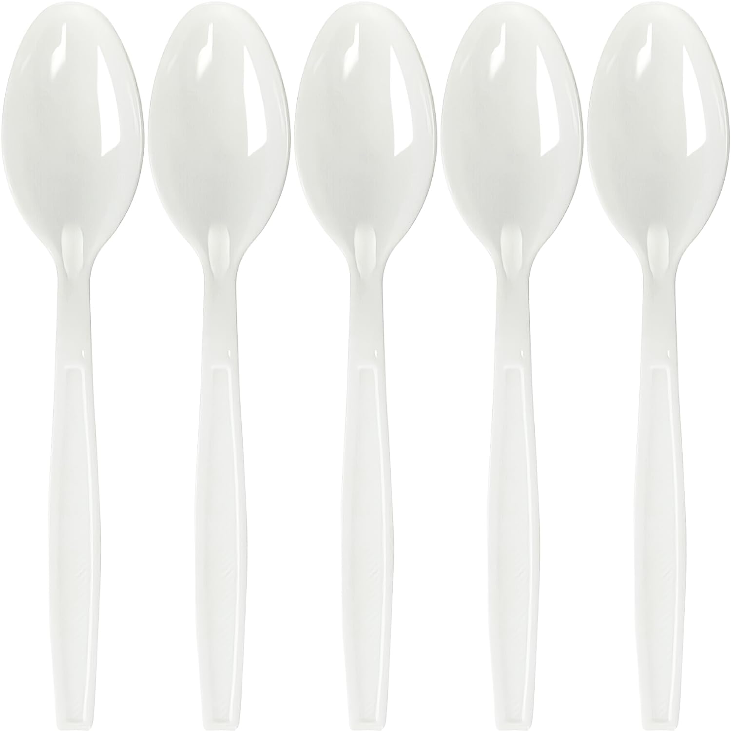 Amazon.com: Bluesky Trading Kitchen Selection White Plastic Teaspoons ...