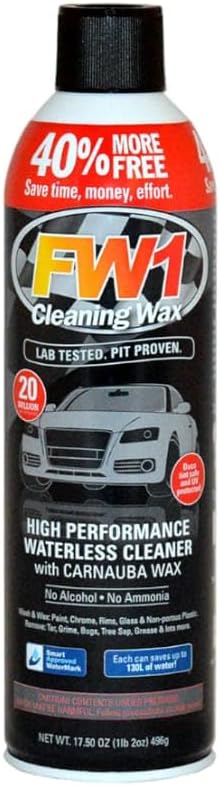 Amazon.com: FW1 Cleaning Waterless Wash & Wax with Carnauba Car Wax (2-Pack) by FW1 : Automotive