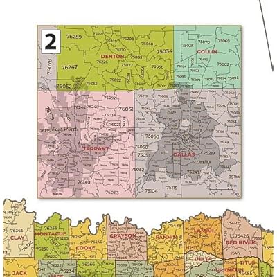 Texas Map Store Texas Zip Code and County Map Shows Philippines | Ubuy