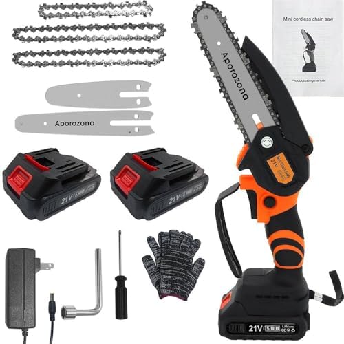 Amazon.com: Mini chainsaw, AIMILER 6inch Portable Chainsaw, Cordless ...