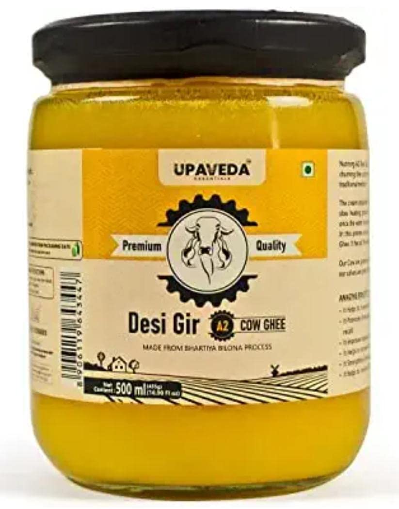 Upaveda A2 Pure Ghee| 100% Gir Cow Ghee | Vedic Bilona Method | 500 ml ...