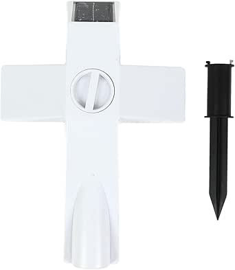 Fafeicy Solar Powered LED Cross Lights Graveside Memorial Headstone ...
